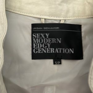 Urban Behavior | Jackets & Coats | Urban Behavior White Genuine Leather ...